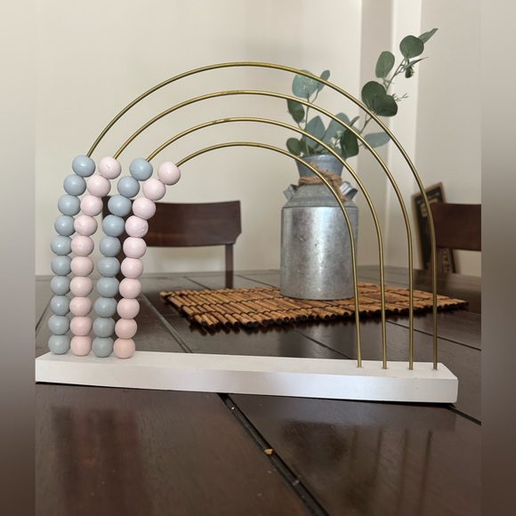 no brand | Accents | Wooden Rainbow Abacus Pastel Colors Room Or ...
